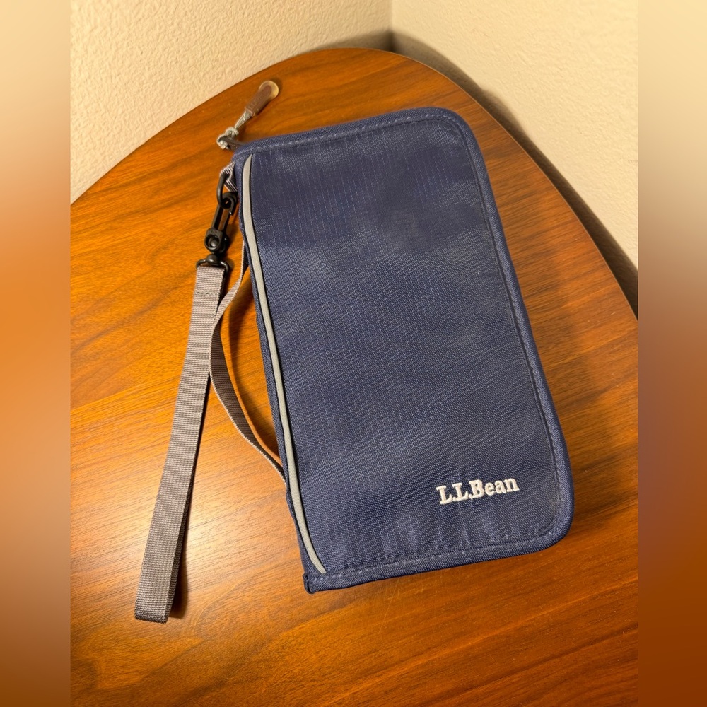L.L.Bean Travel Ticket Organizer Wallet - Gem